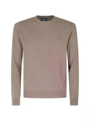 DRUMOHR Crew Neck Long Sleeve Sweater - Neutrals