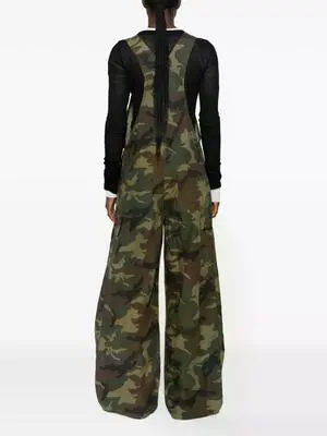 R13 Camouflage-print Dungarees - Green