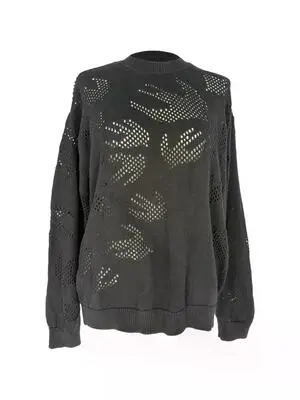 Alexander McQueen Pointelle Swallow Sweater