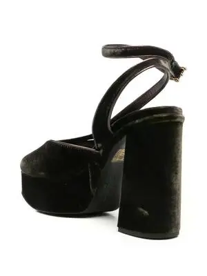 Etro Platform Velvet Sandals