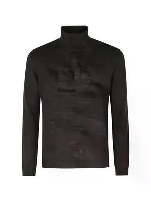 ROBERTO COLLINA Roll-neck Knitted Sweater - Brown