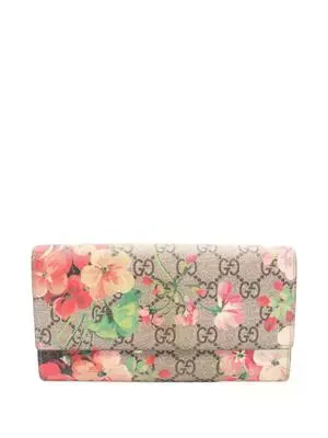 Gucci 2000s Gg Blooms Continental Wallet - Neutrals