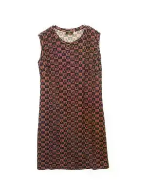 Fendi 2000s Logo Print Sleeveless Mini Dress