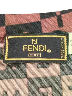 Fendi 2000s Logo Print Sleeveless Mini Dress