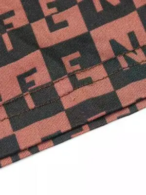 Fendi 2000s Logo Print Sleeveless Mini Dress