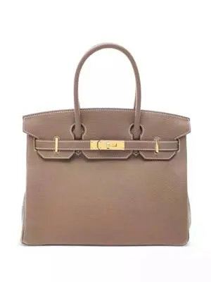 Hermès 2026 30 Birkin Leather Tote Bag - Grey