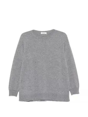 KANGRA Fine-knit Crew-neck Sweater - Grey