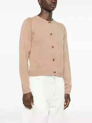 I BLUES Fine-knit Crew Neck Cardigan