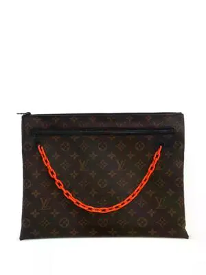 LOUIS VUITTON Monogram Pochette Clutch Bag - Brown