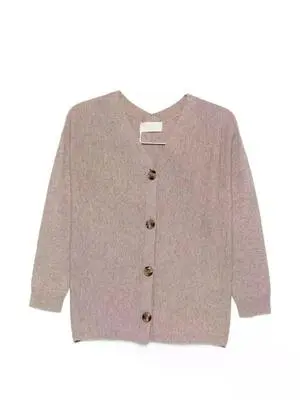 I BLUES Taupe Marl Effect Button-up Cardigan