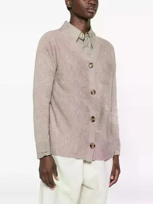 I BLUES Taupe Marl Effect Button-up Cardigan
