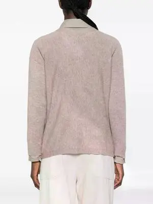 I BLUES Taupe Marl Effect Button-up Cardigan