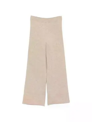 I BLUES Fine-knit Cropped Trousers - Neutrals