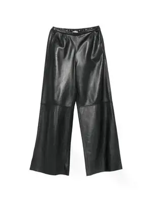 FORTE_FORTE Wide-leg Leather Trousers