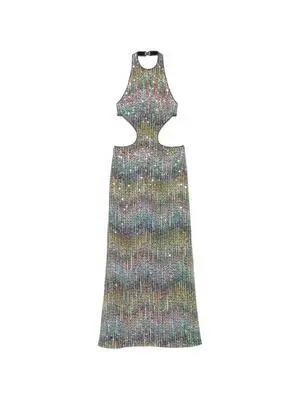 Missoni Sequin-embellished Cut-out Maxi Dress - Grey