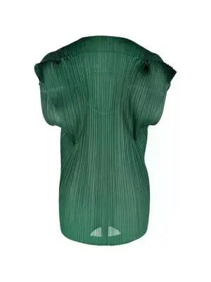 Issey Miyake Short Sleeve Blouse - Green