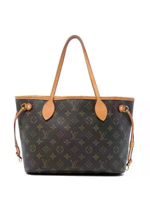 LOUIS VUITTON Monogram Neverfull Pm Tote Bag - Brown