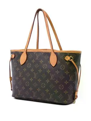 LOUIS VUITTON Monogram Neverfull Pm Tote Bag - Brown