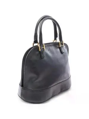Loewe 2010s Anagram Leather Tote Bag - Black