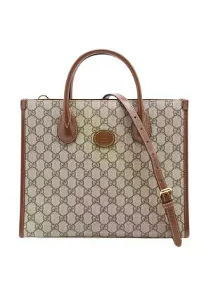 Gucci Gg Supreme Interlocking G Tote Satchel