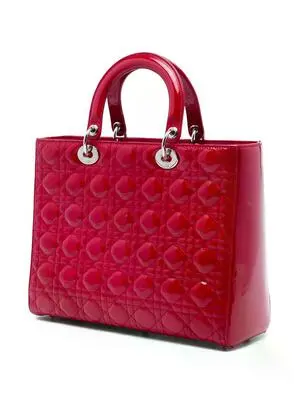 Dior 2012 Large Patent Cannage Lady Satchel