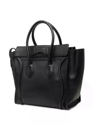 Celine Micro Smooth Calfskin Luggage Tote Bag - Black
