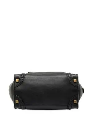 Celine Micro Smooth Calfskin Luggage Tote Bag - Black