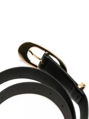 TWINSET Leather Oval-buckle Belt - Black