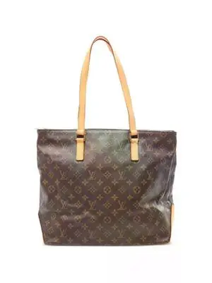 LOUIS VUITTON 2004 Cabas Mezzo Monogram Tote Bag - Brown