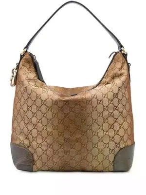 Gucci Gg Lurex Heart Bit Shoulder Bag - Brown