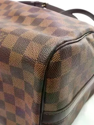 LOUIS VUITTON Speedy Bandoulière Damier Ebène Tote Bag - Brown