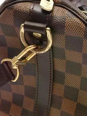 LOUIS VUITTON Speedy Bandoulière Damier Ebène Tote Bag - Brown