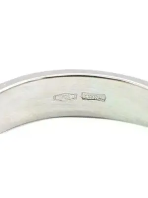 Gucci 18k White Gold Icon Motif Band Ring