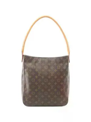 LOUIS VUITTON 2001 Gm Looping Monogram Tote Bag - Brown