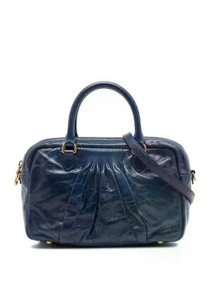 Miu Miu Vitello Lux Pleated Satchel