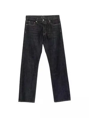 TOM FORD Straight-leg Whiskers-effect Jeans - Blue