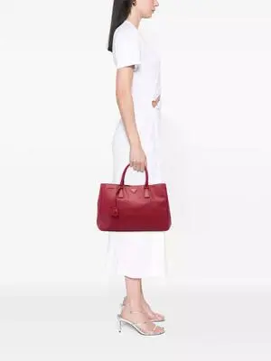 Prada Saffiano Lux Galleria Satchel - Red