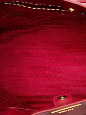 Prada Saffiano Lux Galleria Satchel - Red