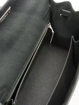 Hermès Kelly Leather Tote Bag - Grey