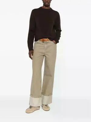 I BLUES Ribbed-trim Crew-neck Sweater