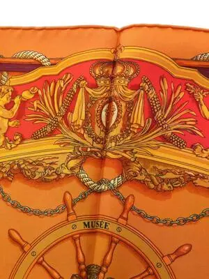 Hermès 2010s Musee Silk Scarf - Orange