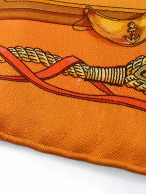 Hermès 2010s Musee Silk Scarf - Orange