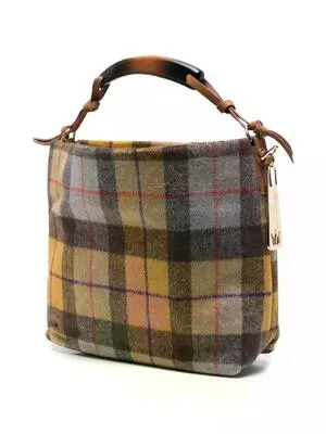 LA MILANESA Tartan Check Tote Bag - Yellow