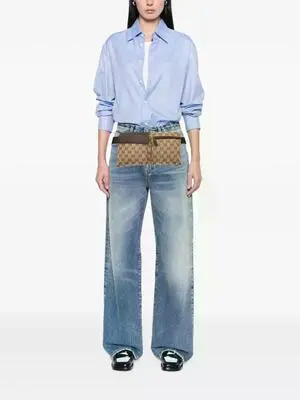 Gucci 2000-2015 Gg Canvas Double Pocket Belt Bag - Neutrals