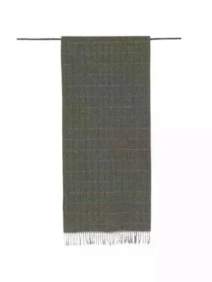 GRAN SASSO Herringbone-check Scarf - Green