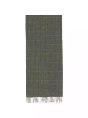 GRAN SASSO Herringbone-check Scarf - Green
