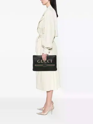 Gucci 2016-2026 Leather Logo Clutch Bag