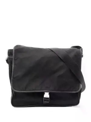 Prada Saffiano Leather Trim Messenger Bag
