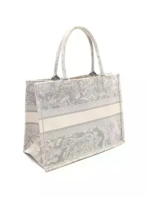 Dior 2000s Book Tote Canvas Tote Bag - Grey