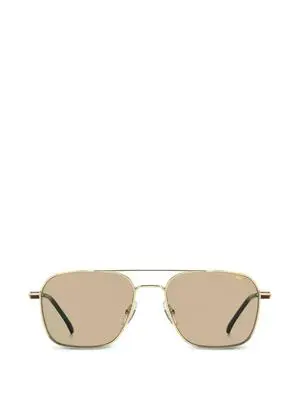 Carrera Eyewear Rectangle Frame Double Bridge Sunglasses - Gold